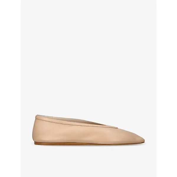Le Monde Beryl Luna Pointed-toe Leather Pumps - Beige