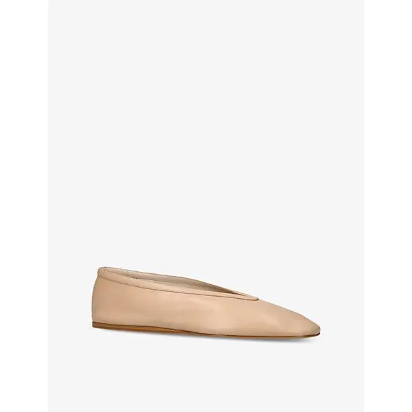 Le Monde Beryl Luna Pointed-toe Leather Pumps - Beige