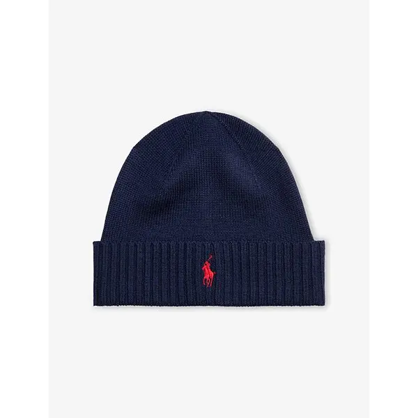 Polo Ralph Lauren Logo-embroidered Wool Beanie - Hunter Navy