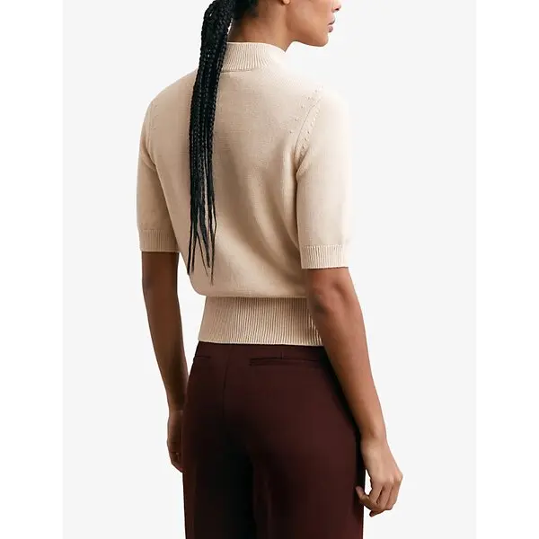 REISS Aria Funnel Neck Jumper