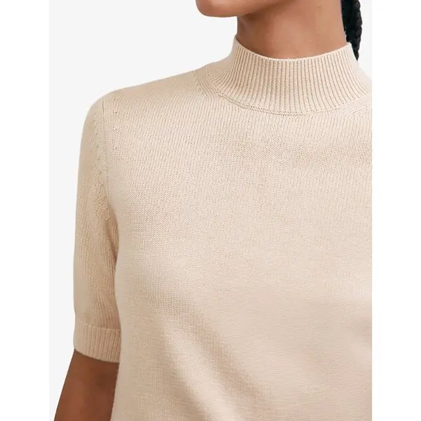 REISS Aria Funnel Neck Jumper