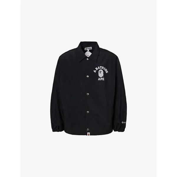 A BATHING APE Wind Stopper Logo-embroidered Woven Coach Jacket
