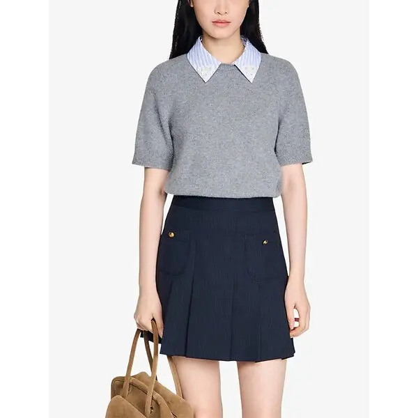 Sandro Detachable-collar Wool Jumper
