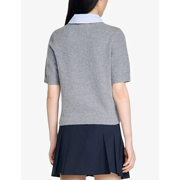 Sandro Detachable-collar Wool Jumper