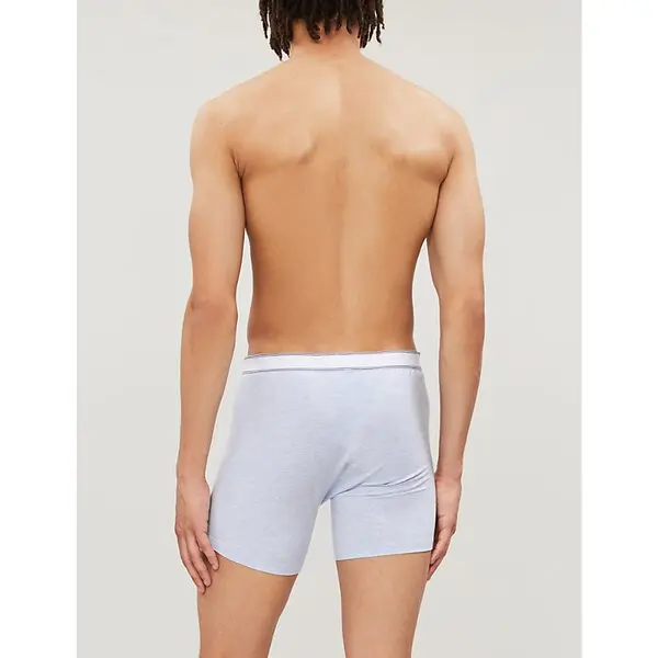 Derek Rose Ethan Regular-fit Stretch-cotton Trunks - Blue