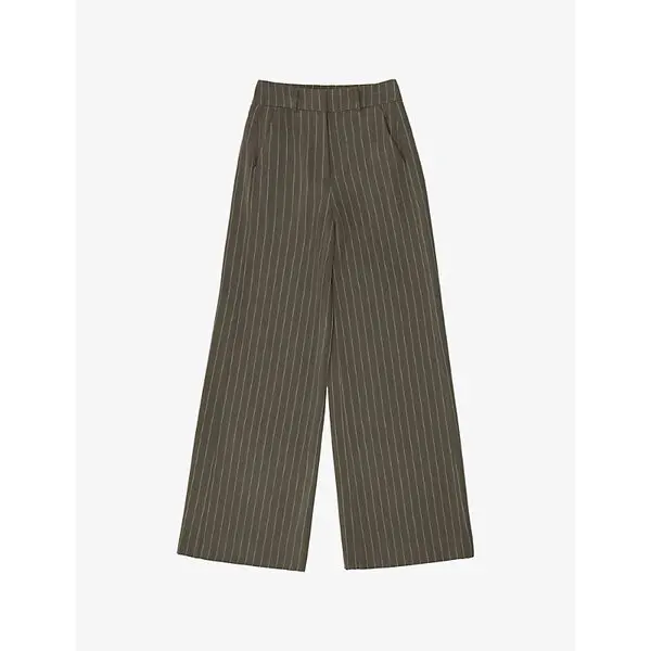 RO&ZO Pinstripe Tailored Stretch-woven Trousers