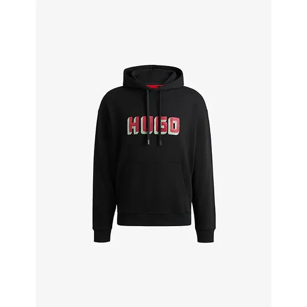 Hugo Logo-print Relaxed-fit Cotton Hoodie