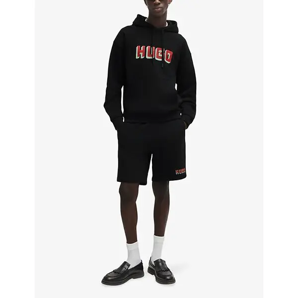 Hugo Logo-print Relaxed-fit Cotton Hoodie