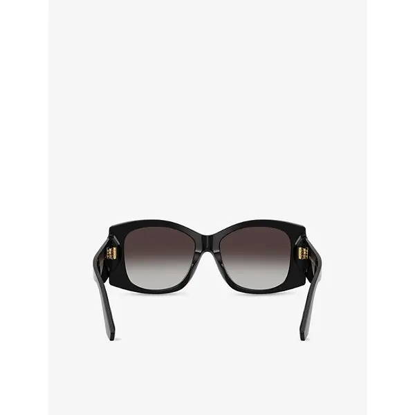 Dolce & Gabbana Butterfly-frame Acetate Sunglasses - Black