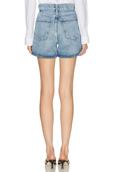 AGOLDE Cinched Waist Denim Shorts - Outbreak
