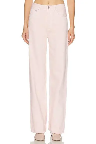 AGOLDE Ren High Rise Wide Leg Jeans - Foundation