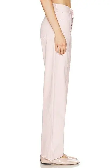 AGOLDE Ren High Rise Wide Leg Jeans - Foundation