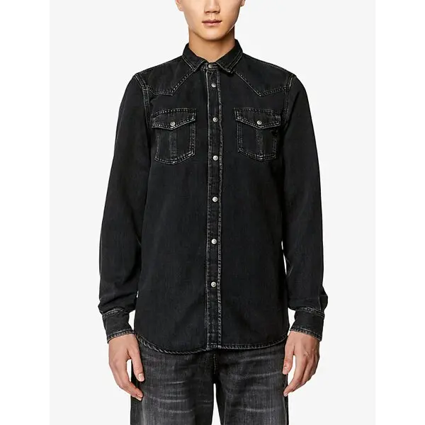 DIESEL® Vega Patch-pocket Regular-fit Denim Overshirt