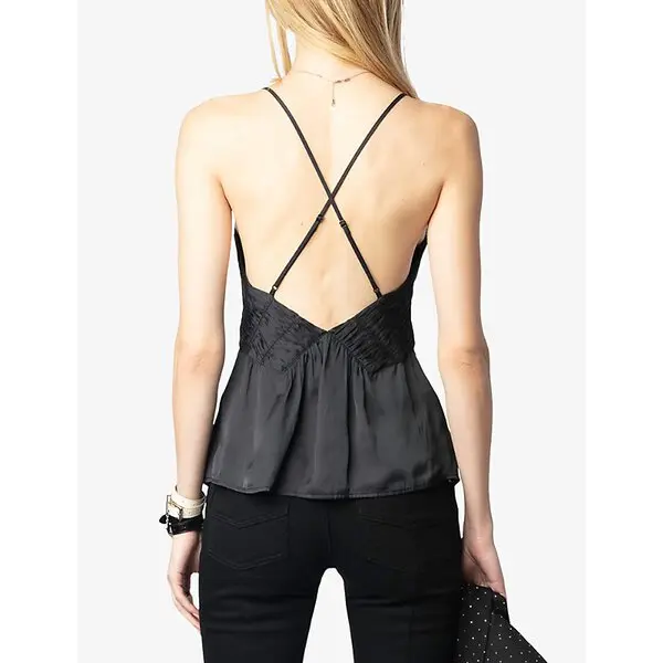Zadig&Voltaire V-neck Pleated Woven Top