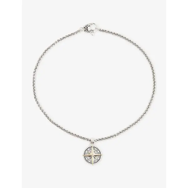 CLOCKS AND COLOURS Sterling And Brass Pendant Necklace - Silver