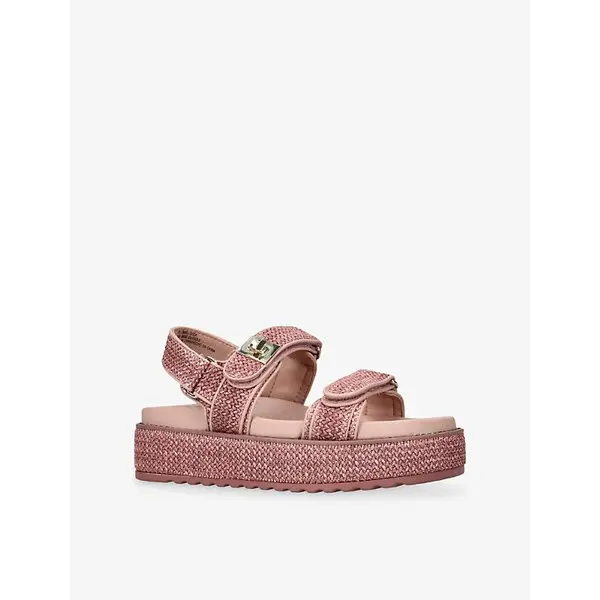 Steve Madden Bigmona Raffia Flat Sandals