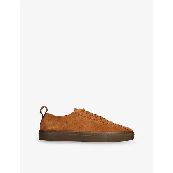 Grenson Suede Lace-up Trainers - Mustard