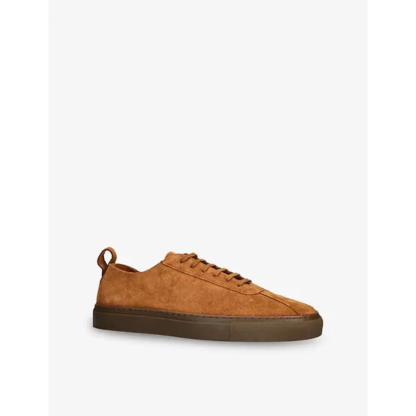 Grenson Suede Lace-up Trainers - Mustard
