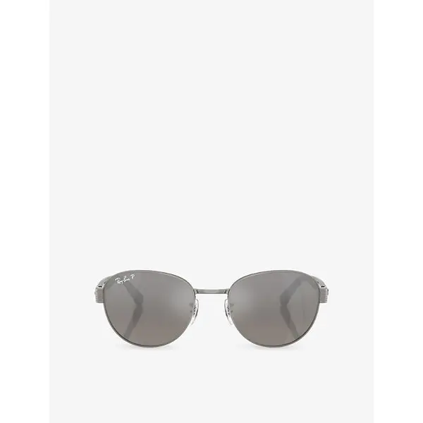 Ray-ban Round-frame Metal Sunglasses - Silver