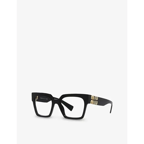 Miu Miu Mu 04uv Square Acetate Eyeglasses - Black