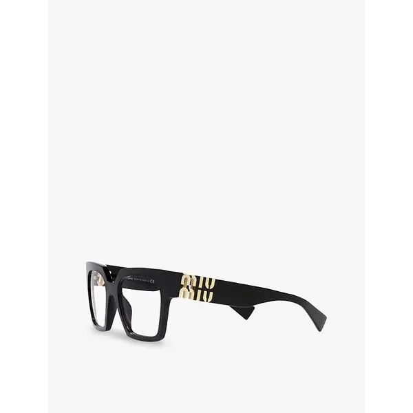 Miu Miu Mu 04uv Square Acetate Eyeglasses - Black