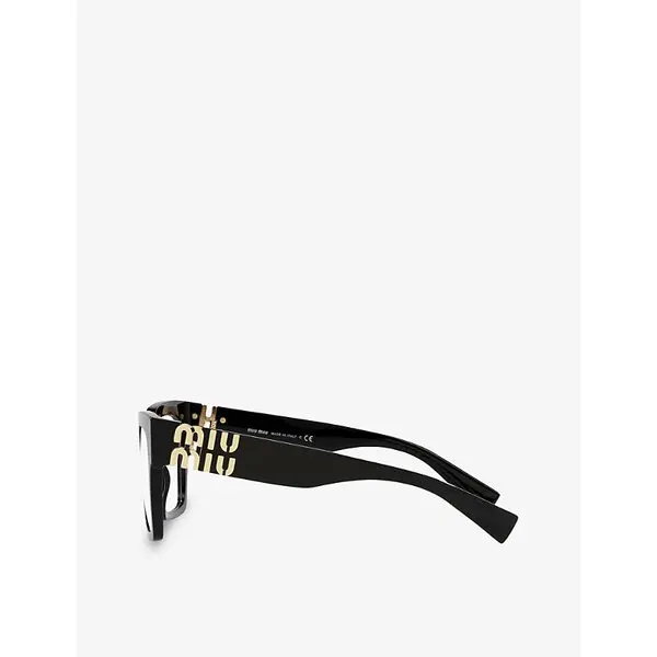 Miu Miu Mu 04uv Square Acetate Eyeglasses - Black