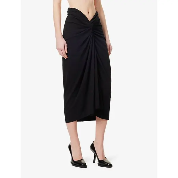 Dries Van Noten Cotton-jersey Midi Skirt