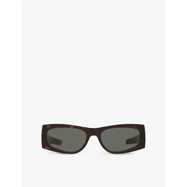 Saint Laurent Rectangle-frame Sunglasses - Brown