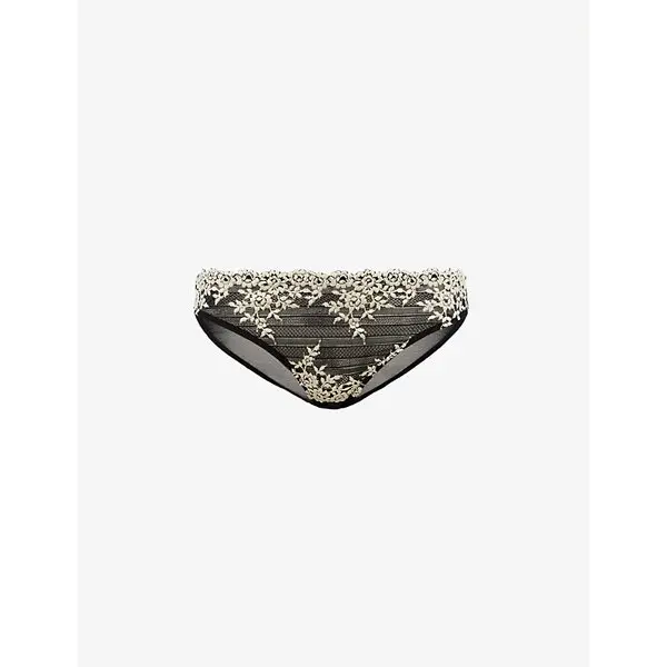 Wacoal Embrace Lace Stretch-lace Bikini Briefs - Black