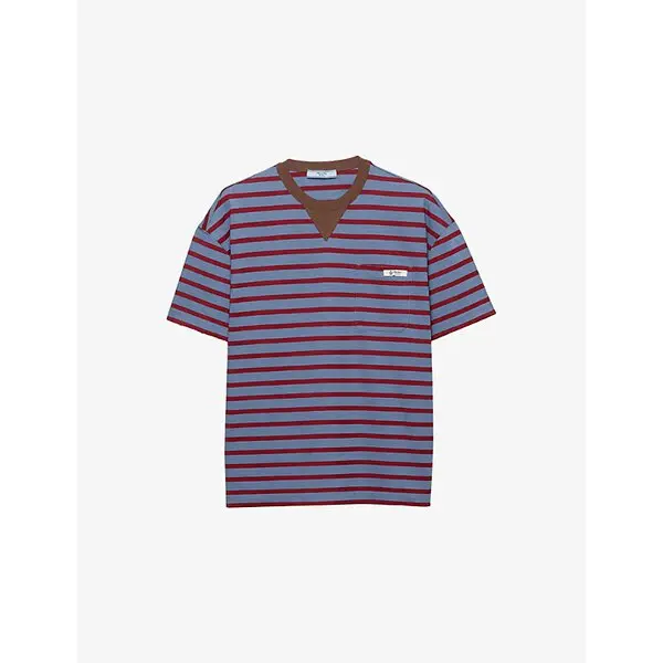 Prada Oversized Striped Cotton T-shirt