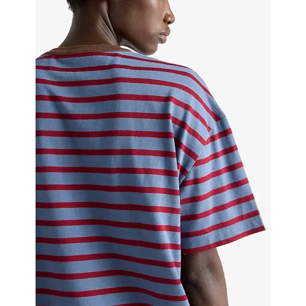 Prada Oversized Striped Cotton T-shirt