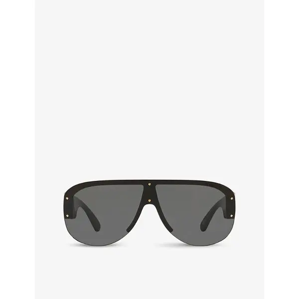 Versace Ve4391 Round-frame Sunglasses - Black