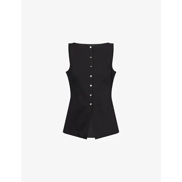 Theory Woven Boatneck Top