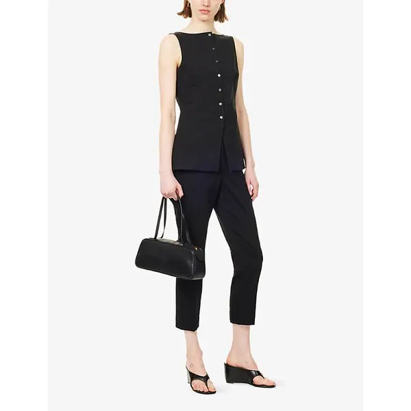 Theory Woven Boatneck Top