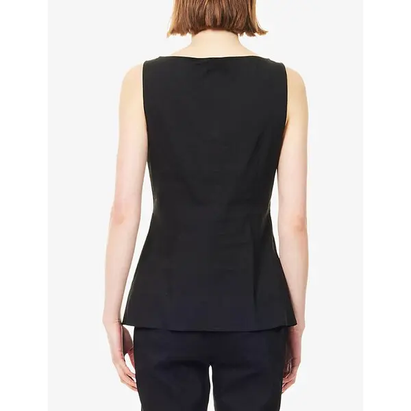 Theory Woven Boatneck Top