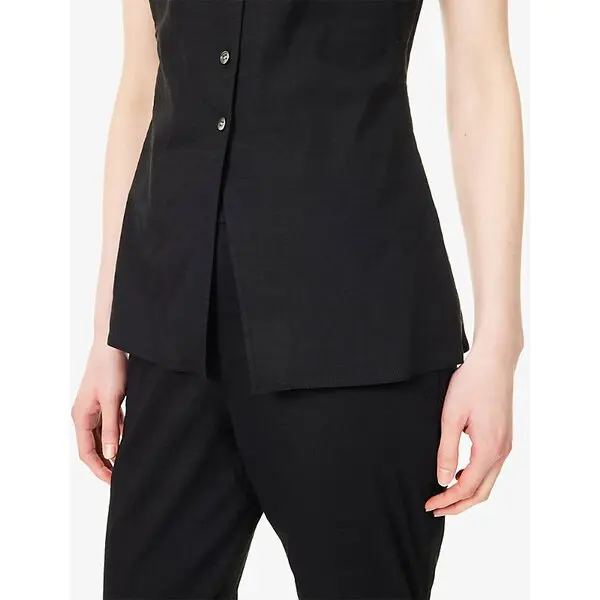 Theory Woven Boatneck Top