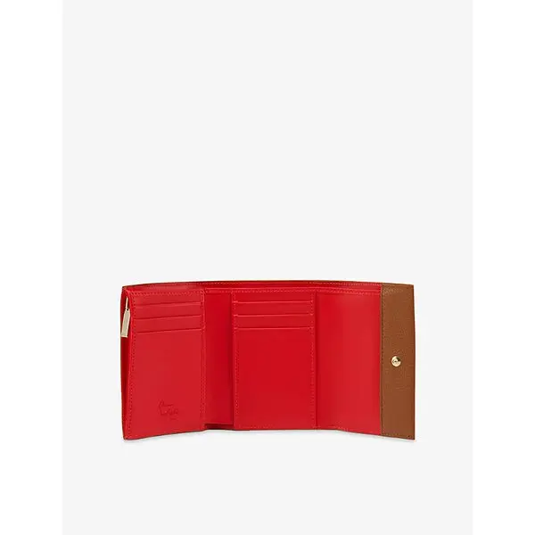 CHRISTIAN LOUBOUTIN Mooncrest Compact Grained Leather Wallet