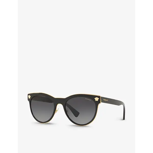 Versace Phantos-frame Metal Polarised Sunglasses