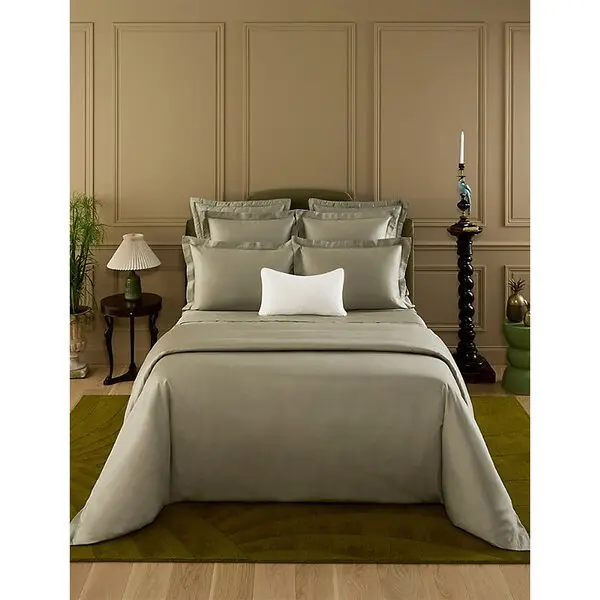 YVES DELORME Triomphe Cotton Flat Sheet - Kaki