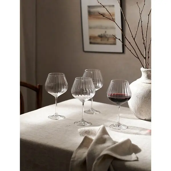 THE WHITE COMPANY Skye Optic Balloon-shape Glasses Set Of Four - Clear