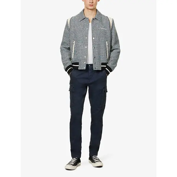 REPLAY Jaan Hypercargo Tapered-leg Stretch-cotton Blend Trousers - Blue