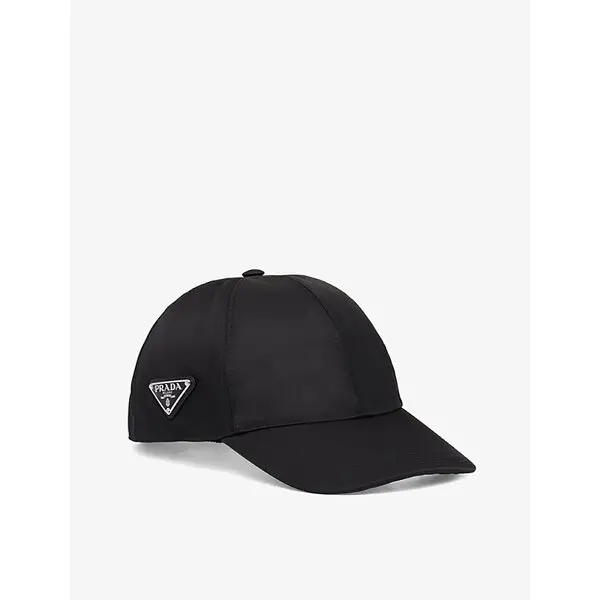 Prada Re-nylon Logo-plaque Baseball Cap - Black