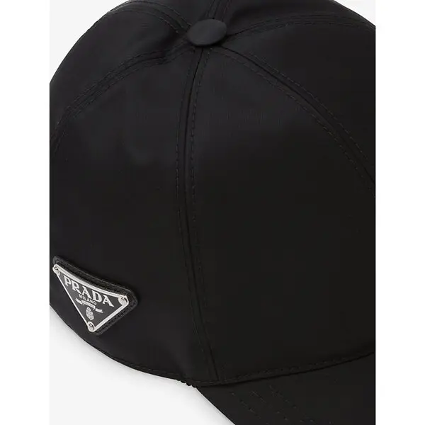 Prada Re-nylon Logo-plaque Baseball Cap - Black