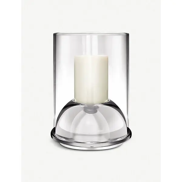 Christofle Oh De Stainless Steel And Glass Hurricane 34cm - None