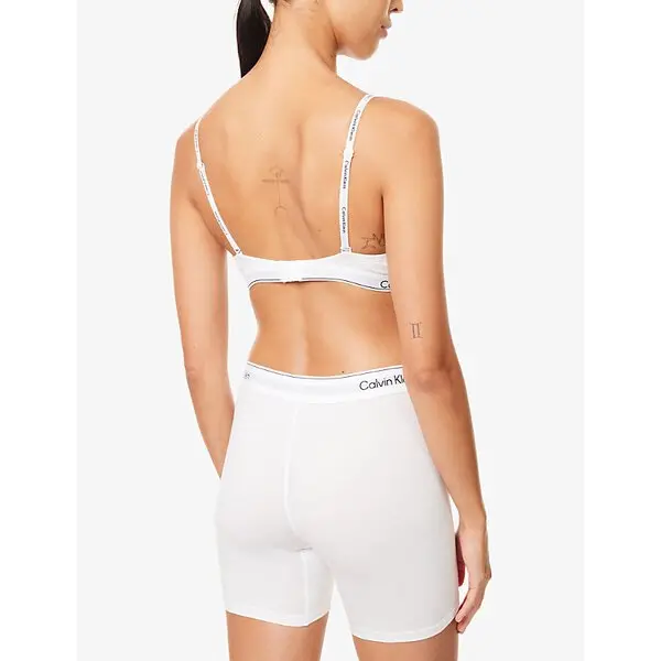 Calvin Klein Icon Moulded-cups Stretch-cotton Blend Bra
