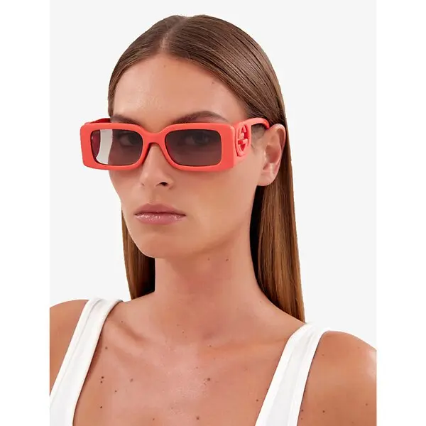 Gucci Gg1325s Rectangle-frame Sunglasses
