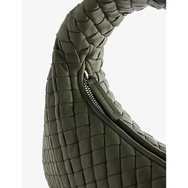 Bottega Veneta Small Leather Hobo Bag - Pickle-silver