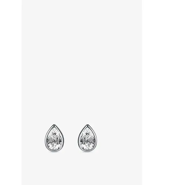 CARAT* LONDON Danu Pear-shape Stud Earrings - Silver