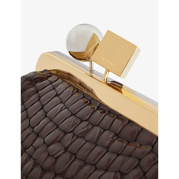 Jacquemus The Salon Long Leather Clutch Bag - Brown