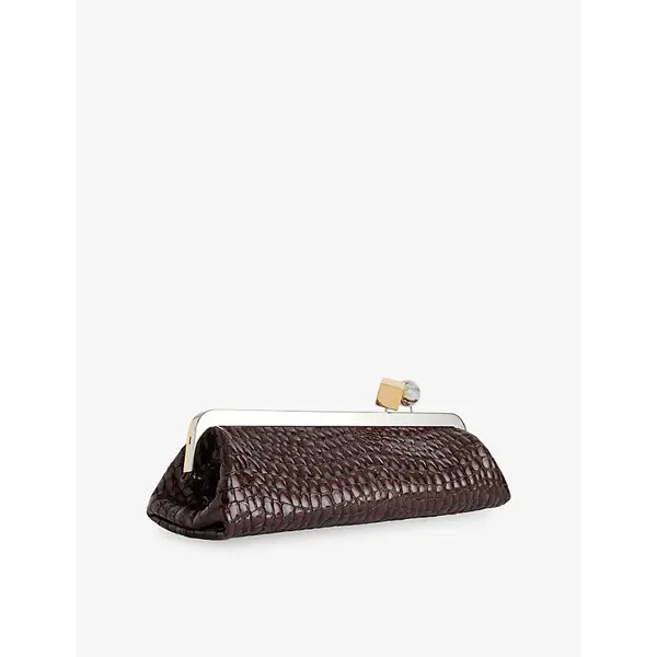 Jacquemus The Salon Long Leather Clutch Bag - Brown
